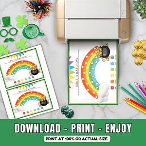 Roll a Rainbow Dice Game Printable Fun St Patricks Day Color Math Game ...