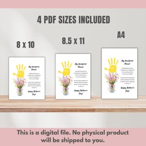 Mothers Day Handprint Flower Poem Craft for Kids Printable Gift for Mom ...