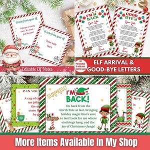 Printable Christmas Find the Elf Clue Cards 25 Festive Hide & Seek ...