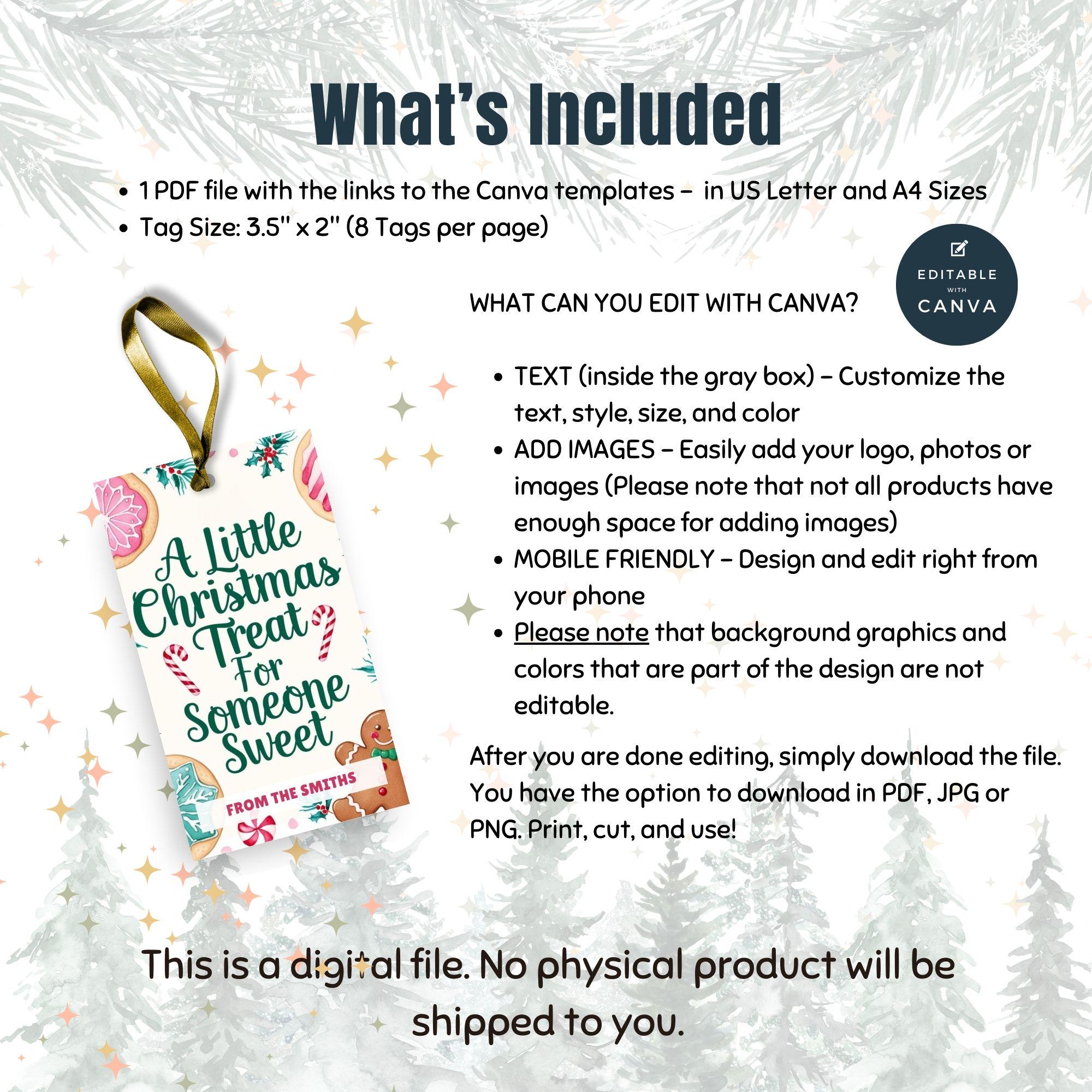 Christmas Gift Tags Printable A Little Christmas Treat for Someone ...