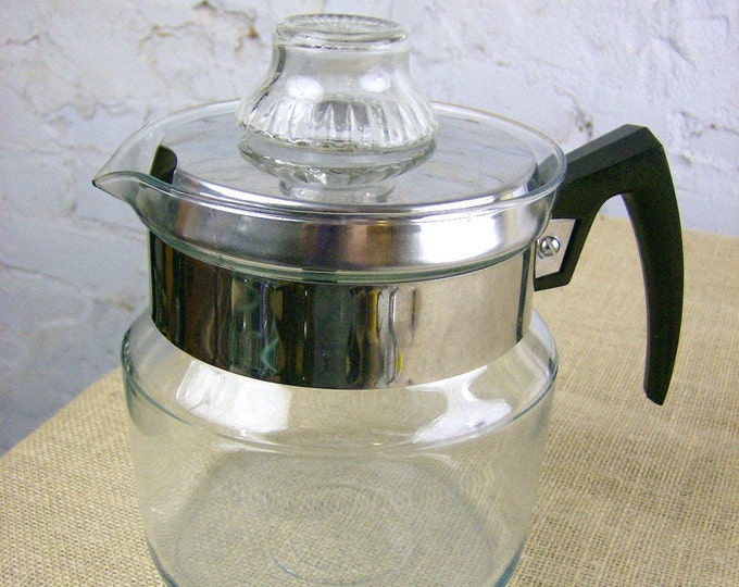 1960's Pyrex Flameware Glass Percolator Coffee Pot - Etsy