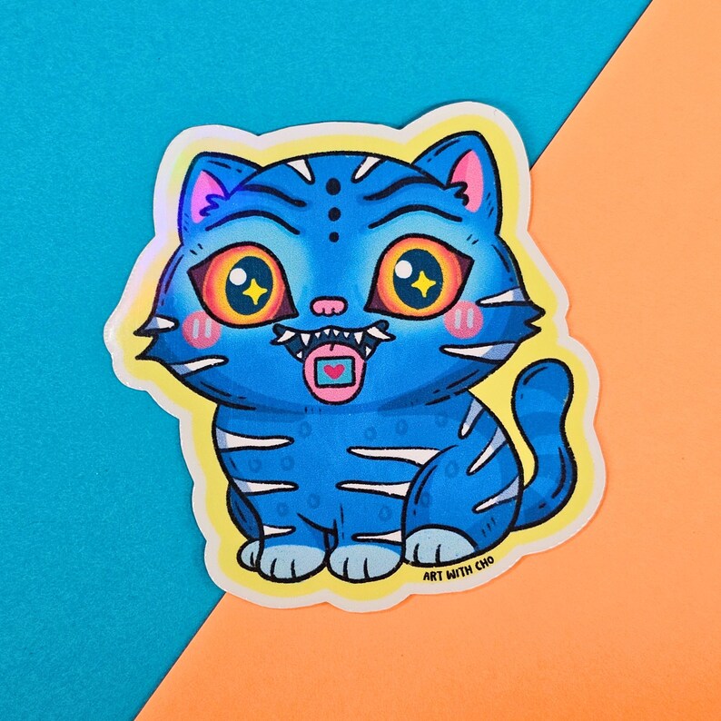 Derpy Tiger Vinyl Sticker, Kpop Demon Hunter Inspired, Kawaii Handmade ...