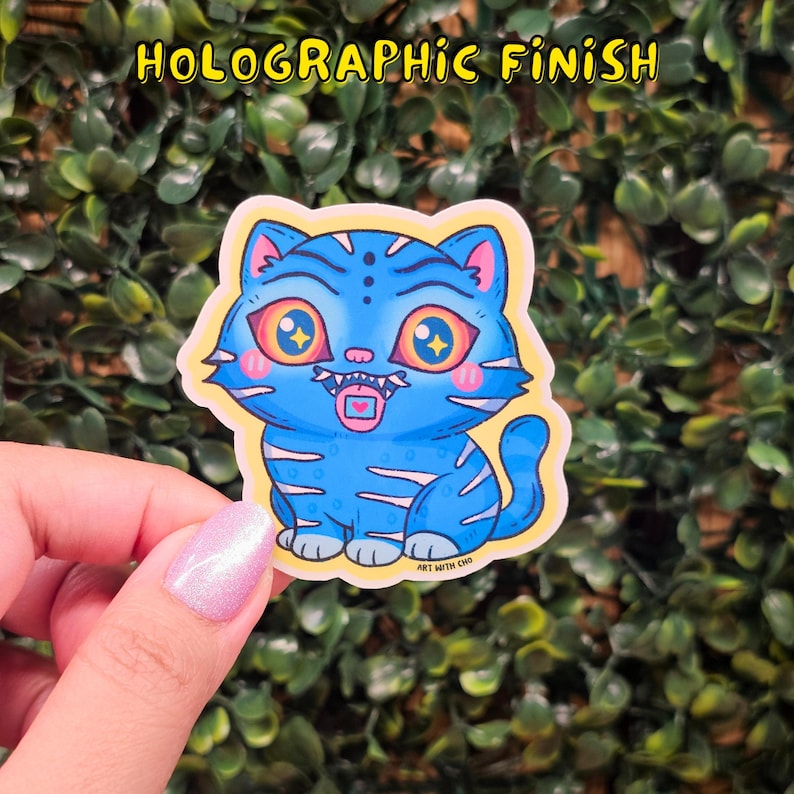 Derpy Tiger Vinyl Sticker, Kpop Demon Hunter Inspired, Kawaii Handmade ...