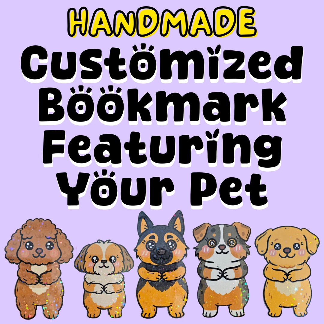 Custom Pet Pop-up Bookmark – Personalized Illustrated Bookmark & Screen ...