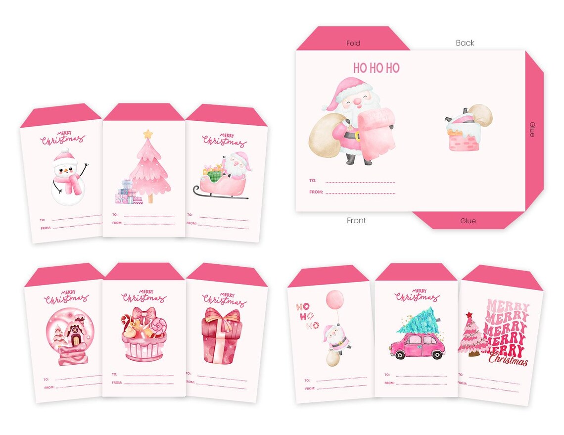 60 Christmas Money Envelope Ampao Designs & Template, Ready-to-print ...