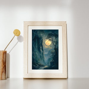 Full Moon Path Print | Digital Download Wall Art for Home Decor - Etsy