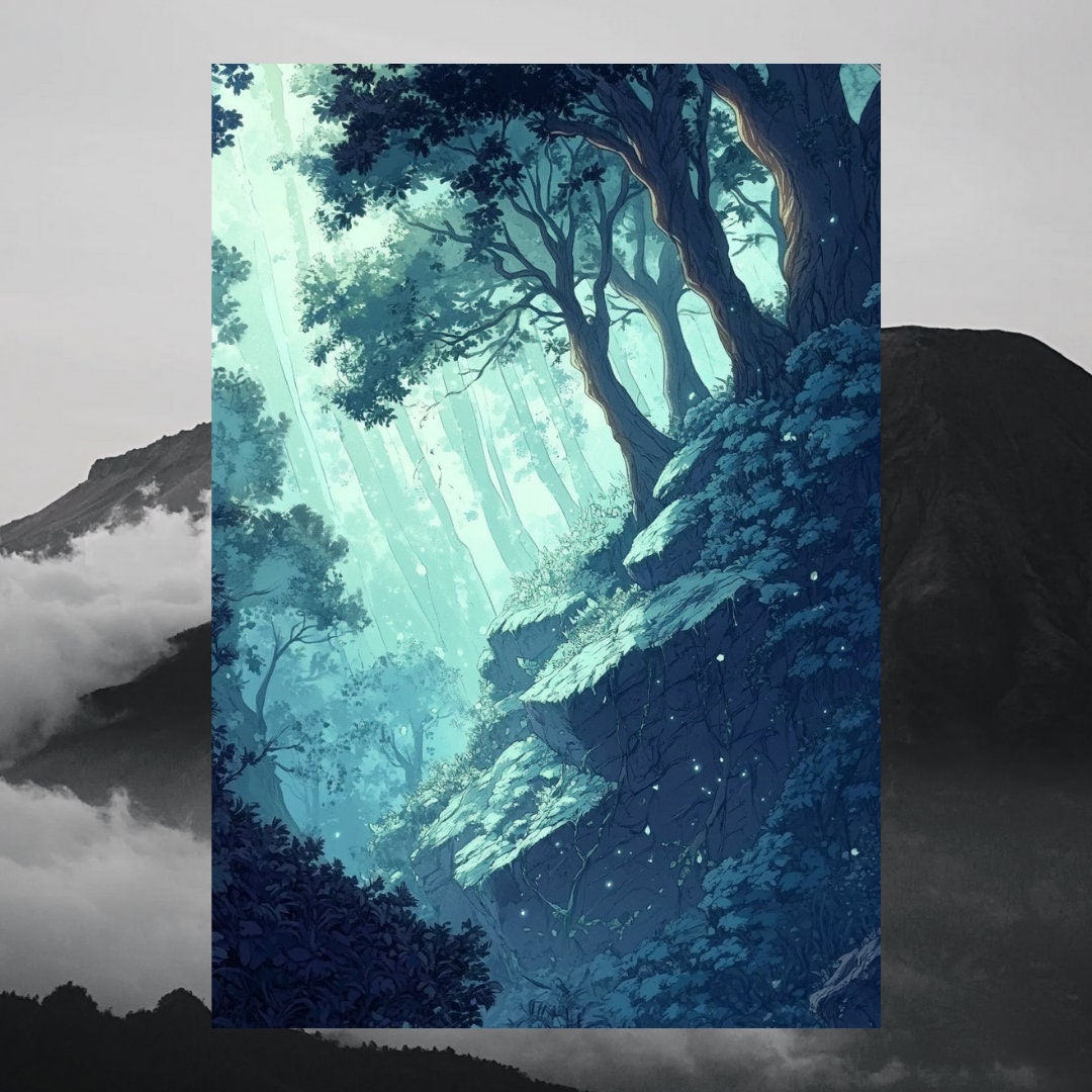 Spirit Forrest Print | Digital Download Wall Art for Home Decor - Etsy