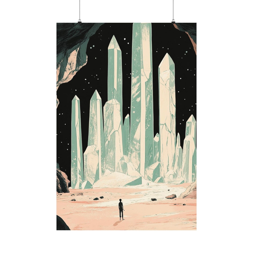 Crystal Cave Matte Vertical Posters | Fantasy Home Decor Wall Art - Etsy