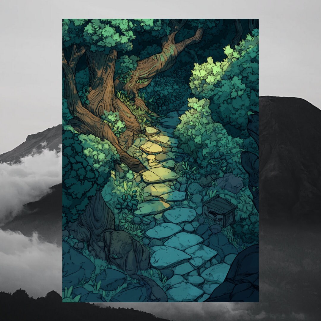 Fantasy Walk Through the Forrest Print | Digital Download Wall Art for ...