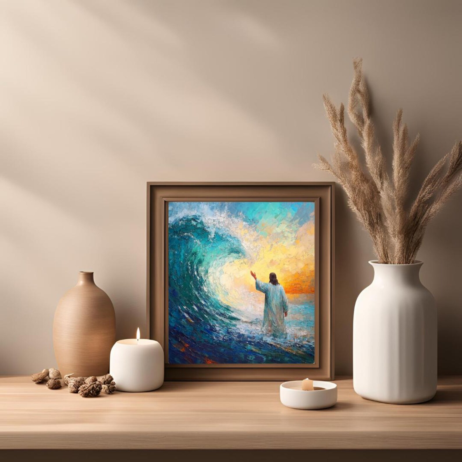 Jesus Calming the Storm, Christian Art, Digital LDS Art - Etsy