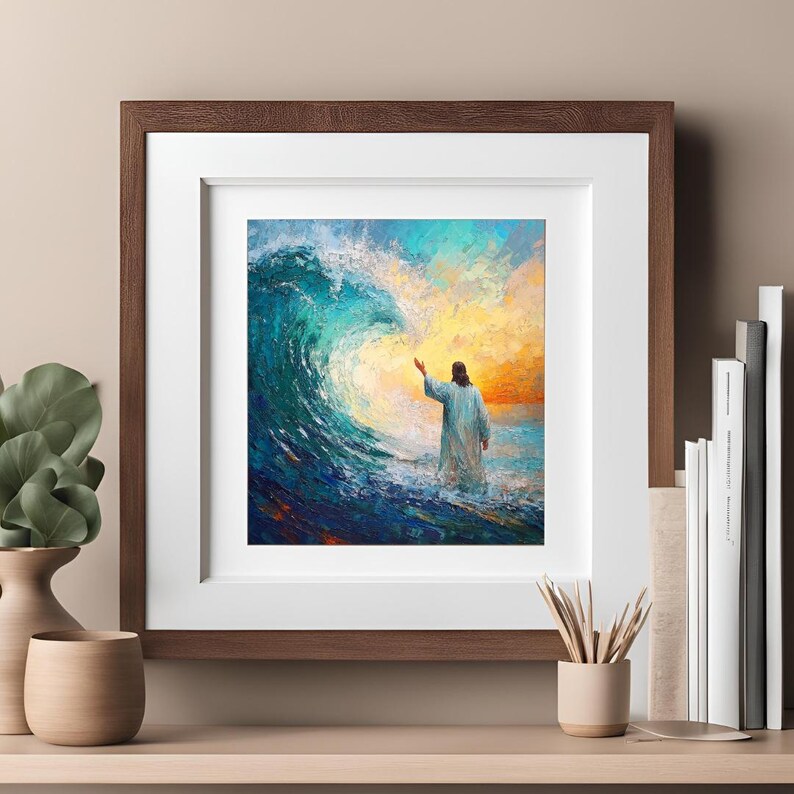 Jesus Calming the Storm, Christian Art, Digital LDS Art - Etsy