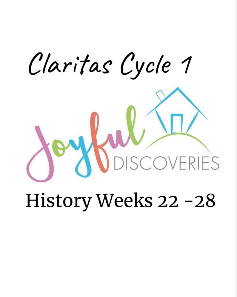 Weeks 22-28 History Activity Pages, Claritas Cycle 1 - Etsy