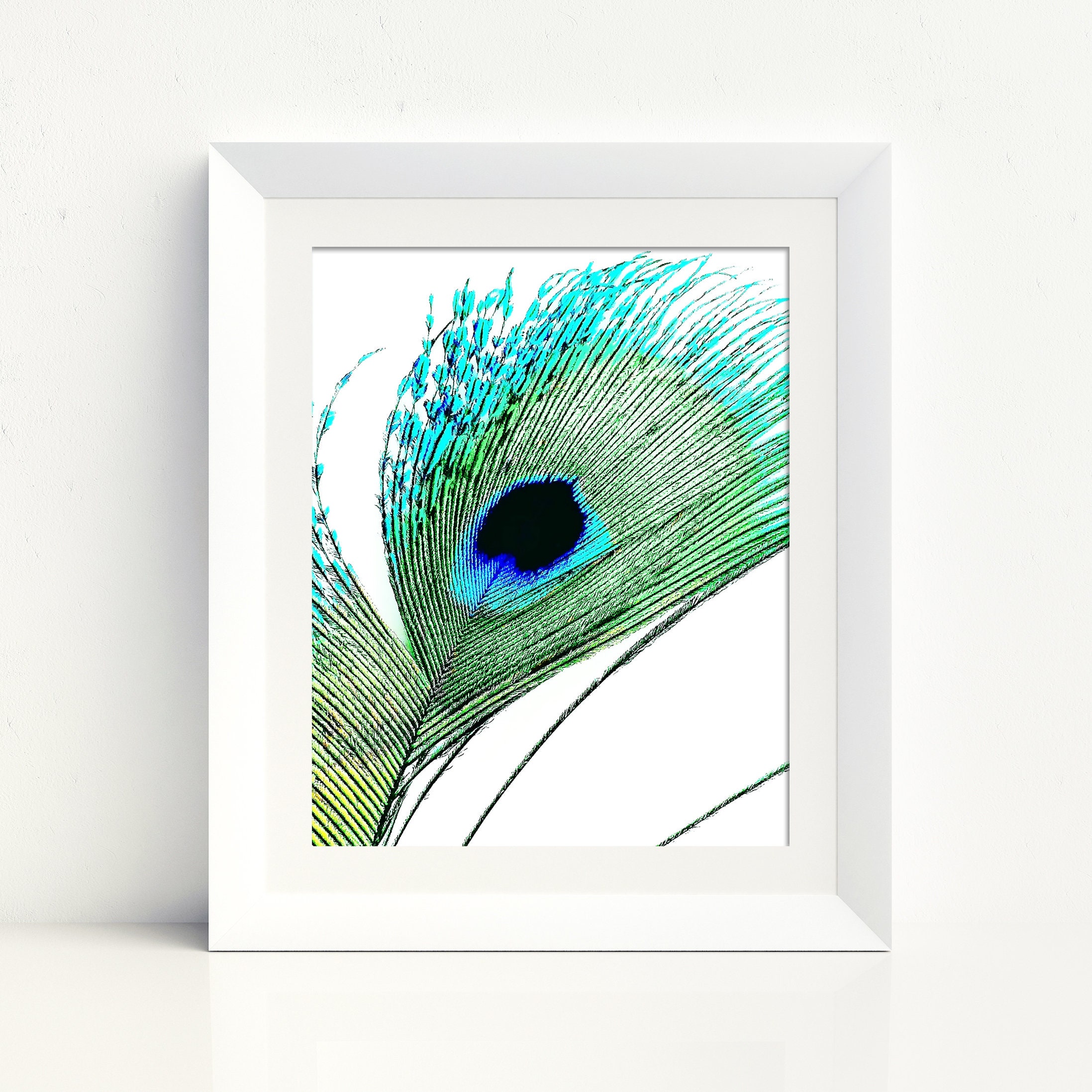 Peacock Feather Print Peacock Feather Art DIY Printable Wall | Etsy