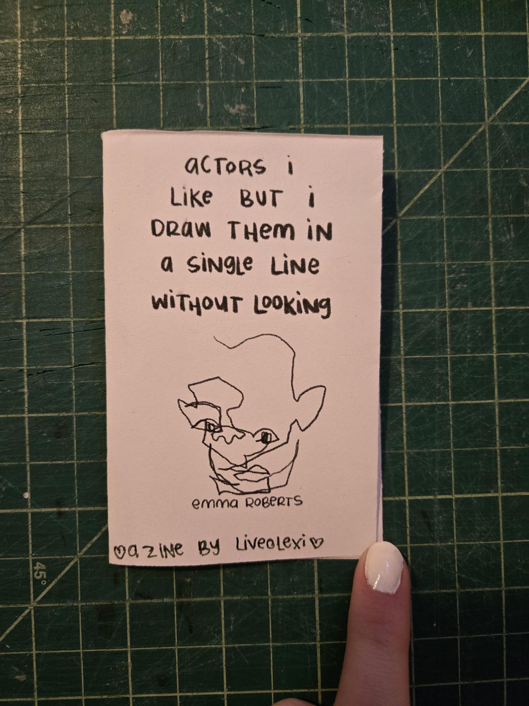 Actors I Like but I Draw Them in a Single Line Without Looking Zine - Etsy