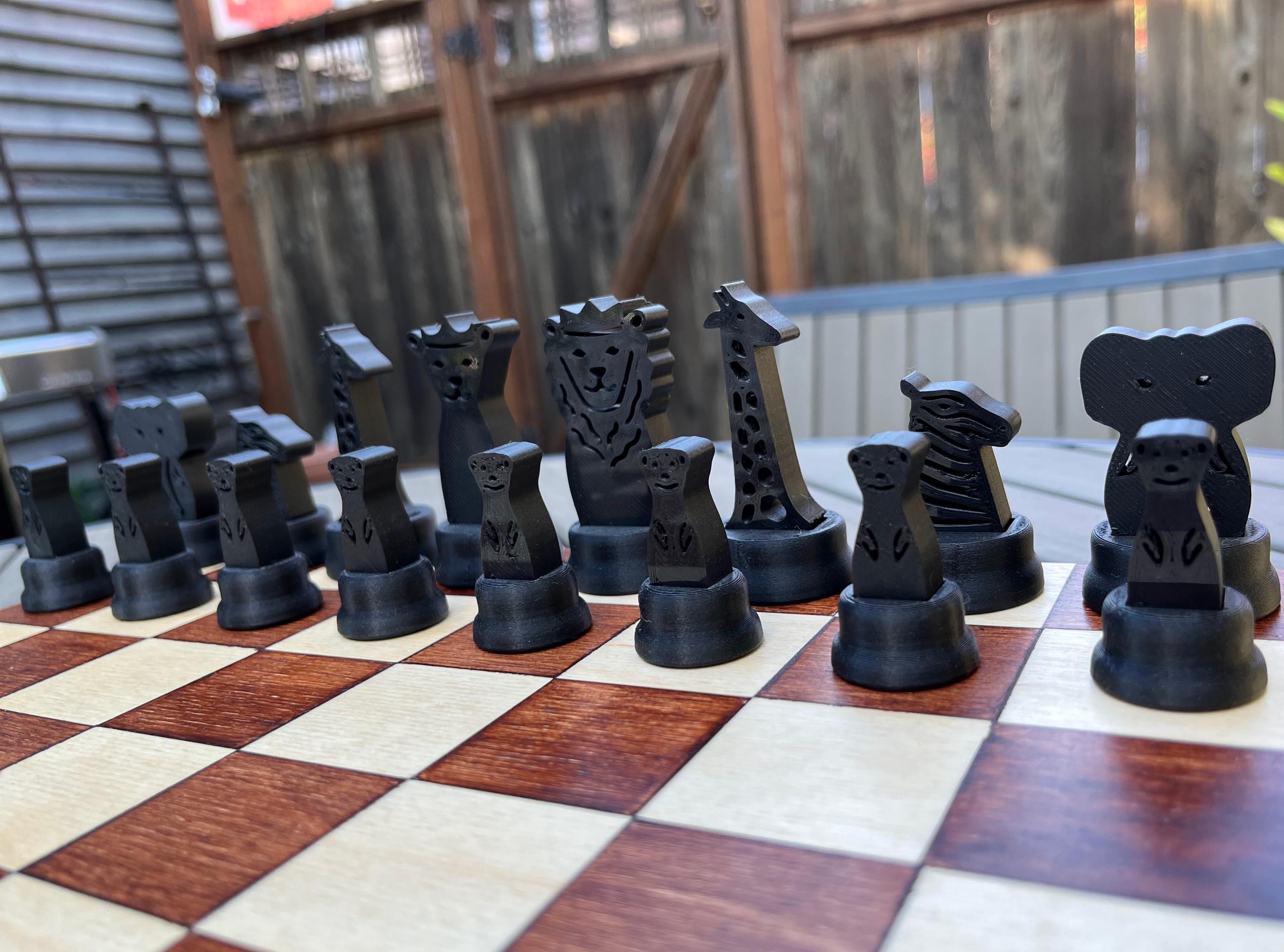 Cute African Animals Chess Pieces (3D Printed) - Etsy