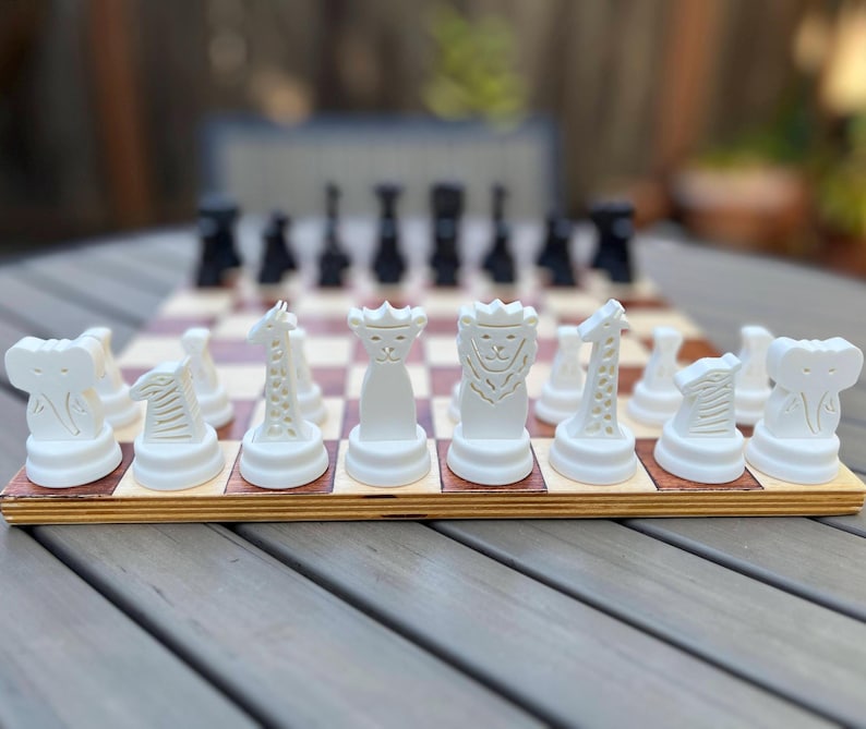 Cute African Animals Chess Pieces (3D Printed) - Etsy