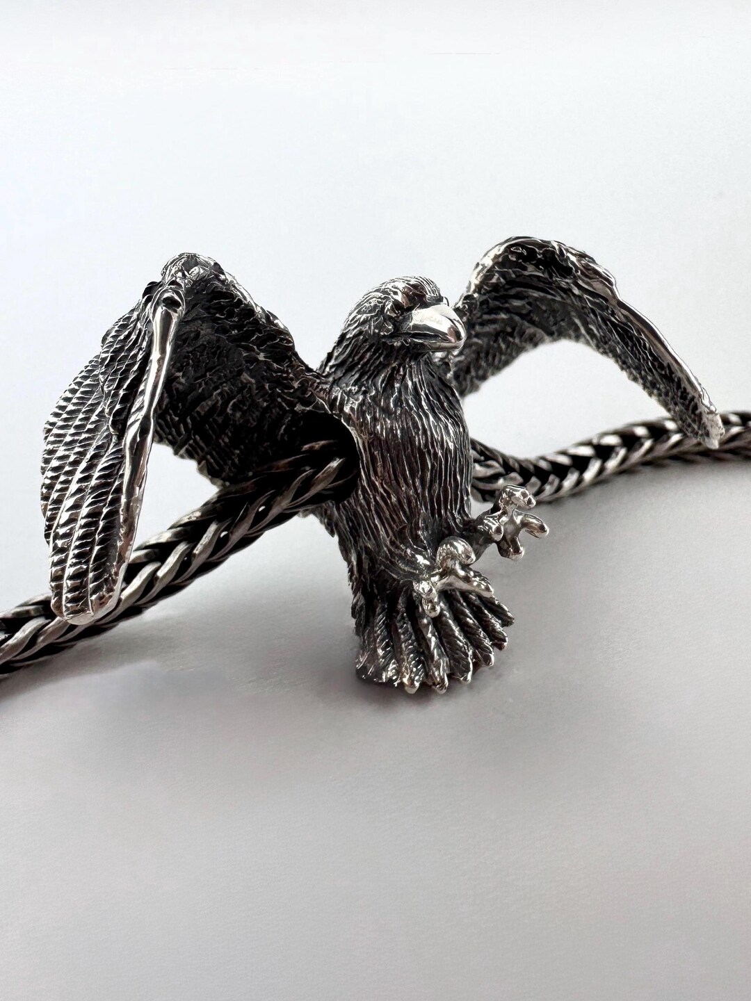 Handmade Black Crow,beads for Charms Bracelet, European Beads,sterling ...
