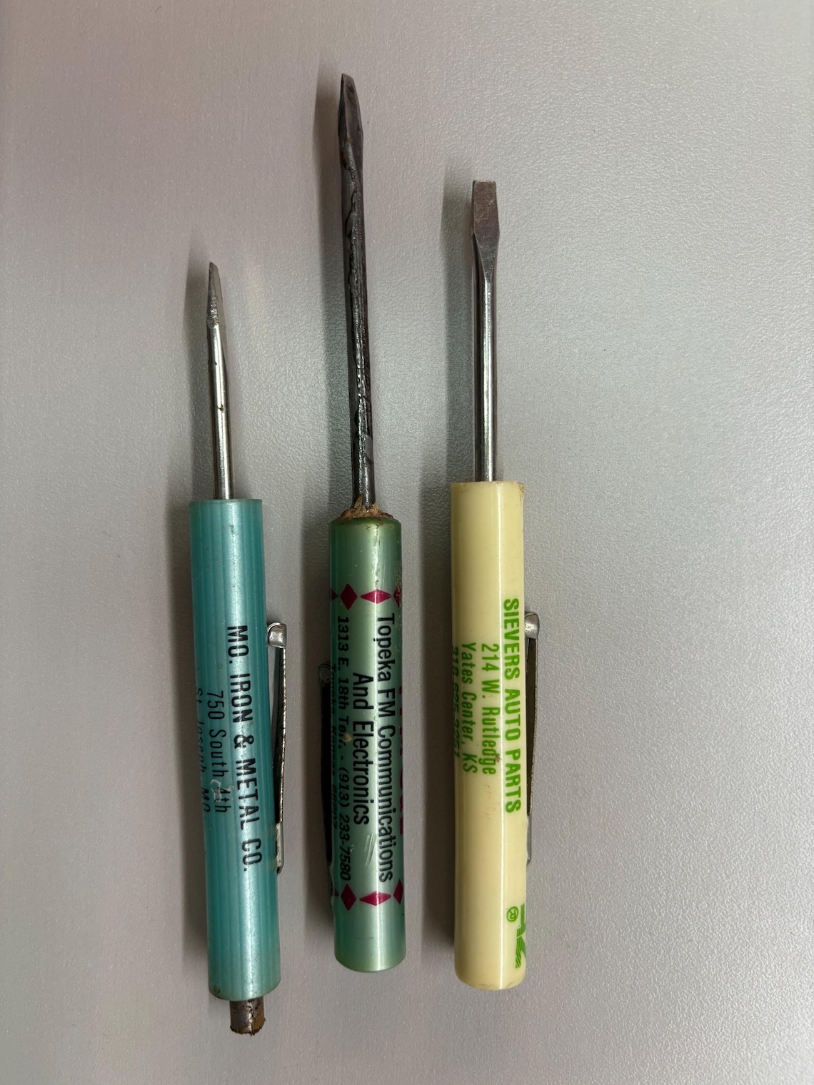 Vintage Advertising Pocket Screwdrivers- KS/MO & Miscellaneous - Etsy