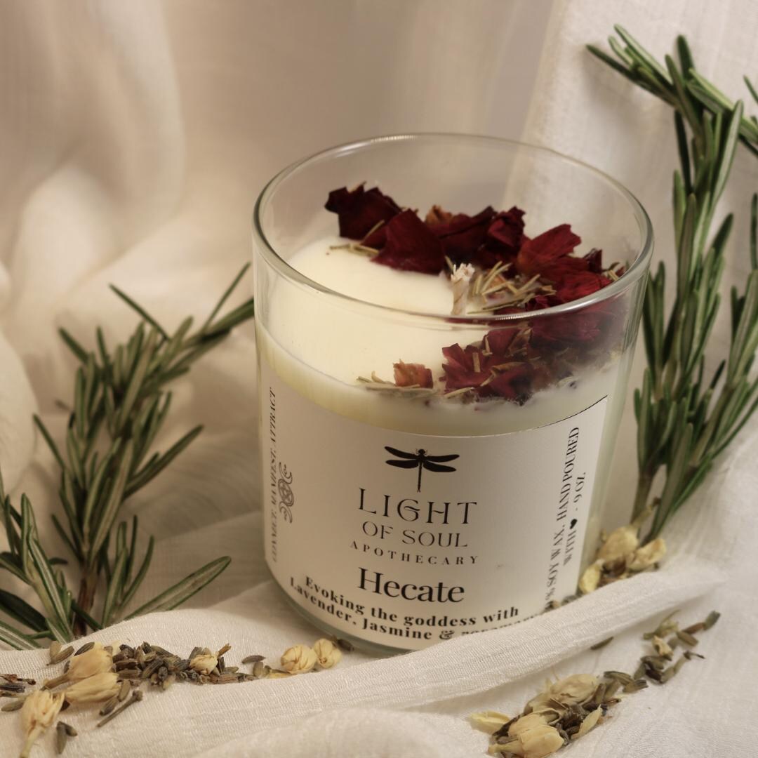 Hecate Candle / Wiccan Candle / Goddess Candle / Rose Candle ...