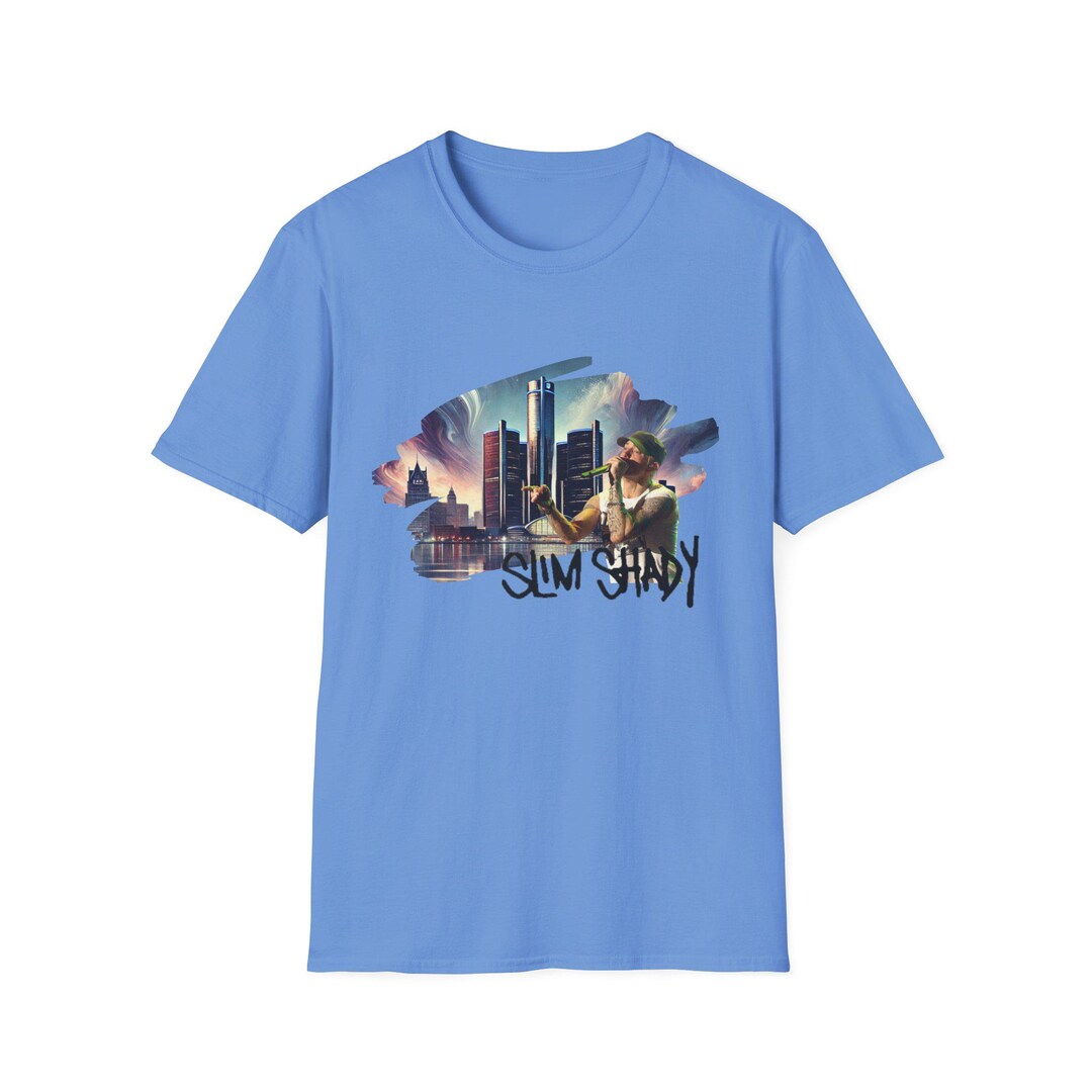 Slim Shady - Eminem Detroit Skyline Graphic Tee - Etsy