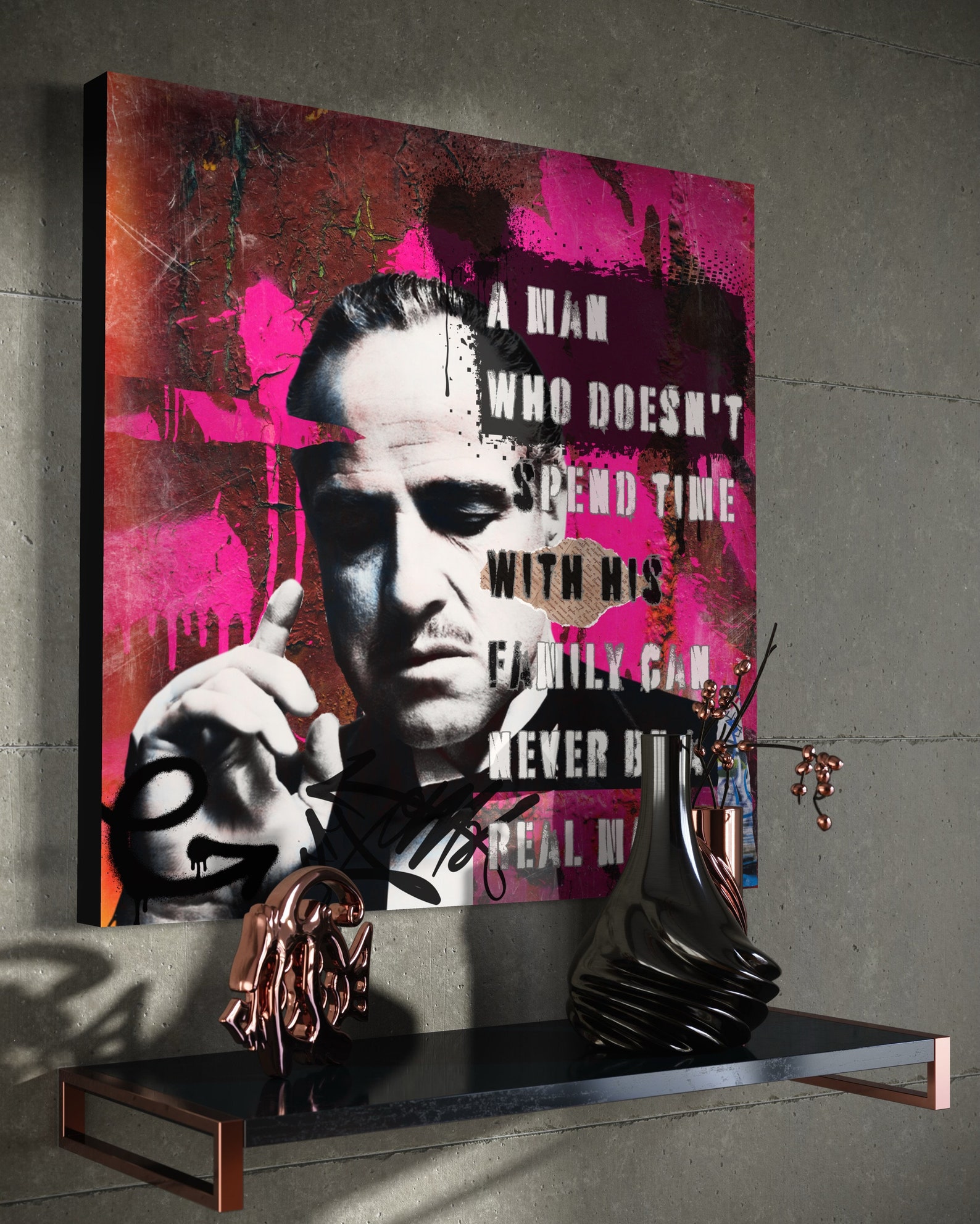 The Godfather Original Modern Painting Marlon Brando Graffiti Street ...