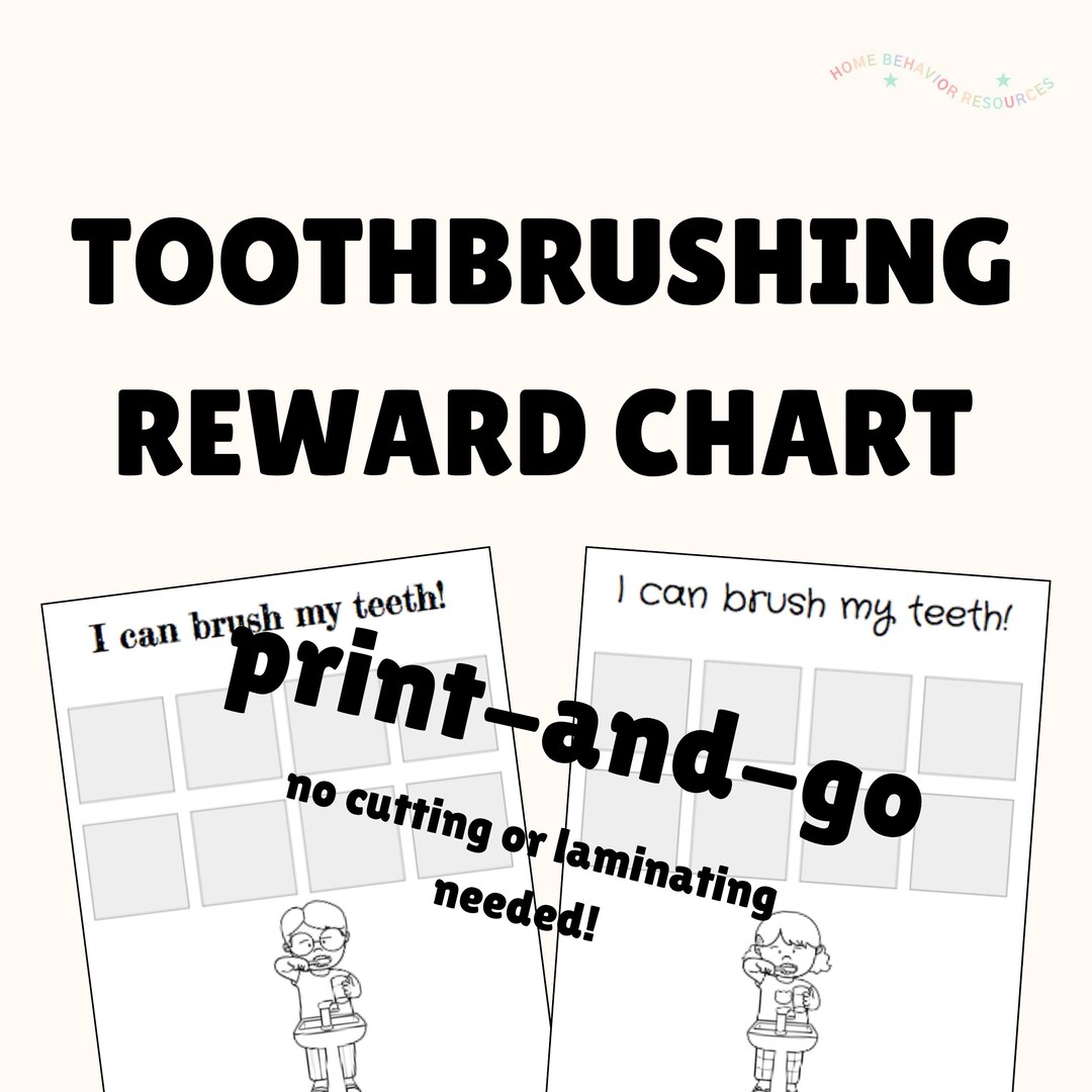 Toothbrushing Print-and-go Reward Chart - Etsy