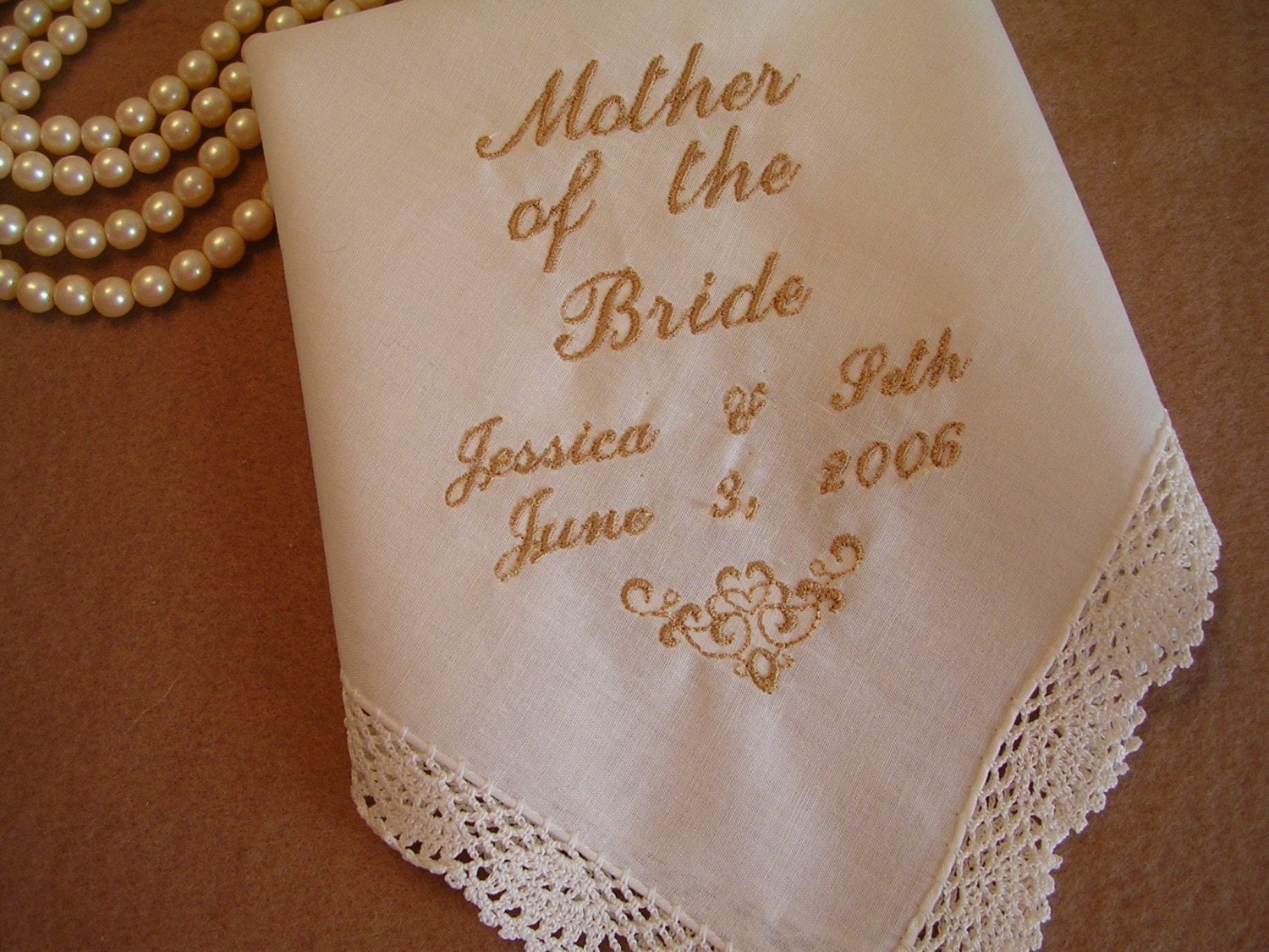 Mother of the Bride or Mother of the Groom Handkerchief | Etsy