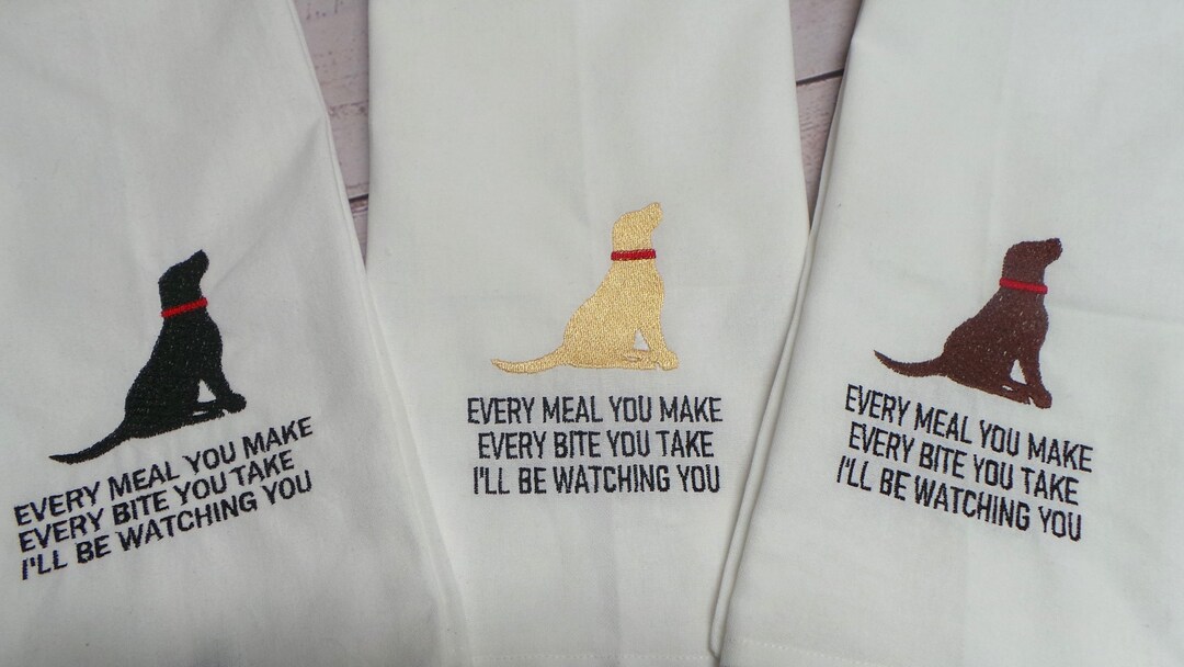 Labrador Kitchen Towel, Chocolate, Yellow, White, Black, Silver Lab ...