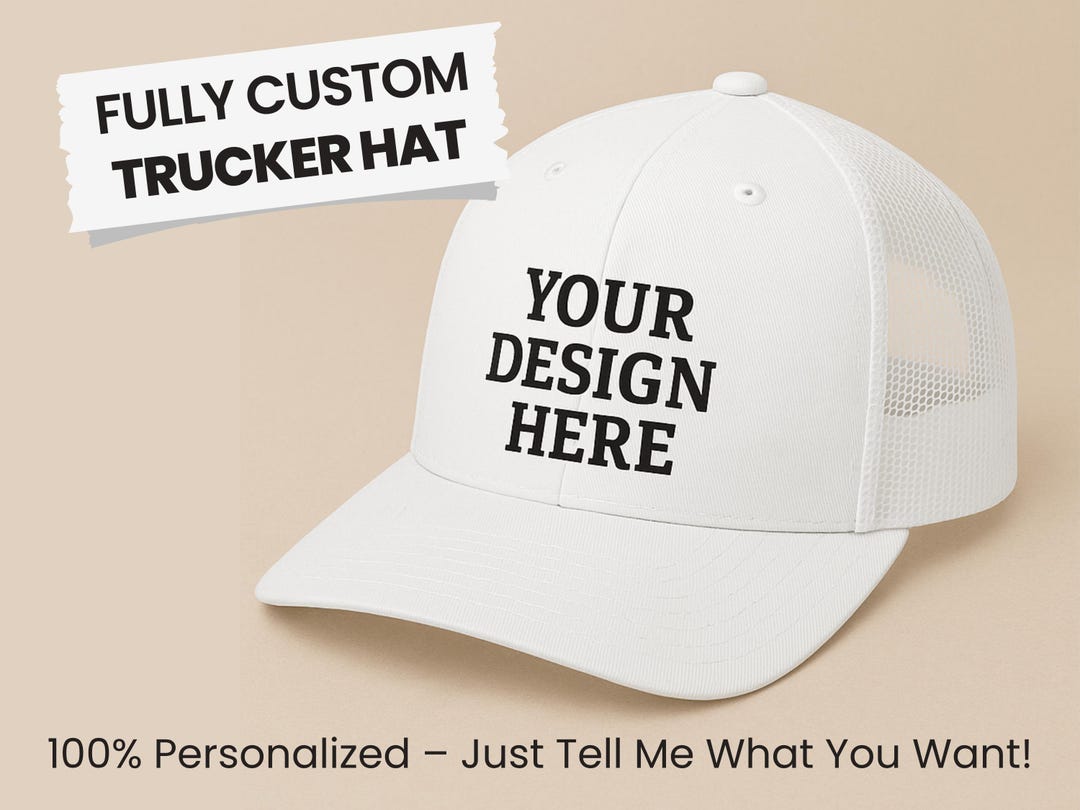 Custom Embroidered Trucker Hat: Personalized Party Hats - Etsy