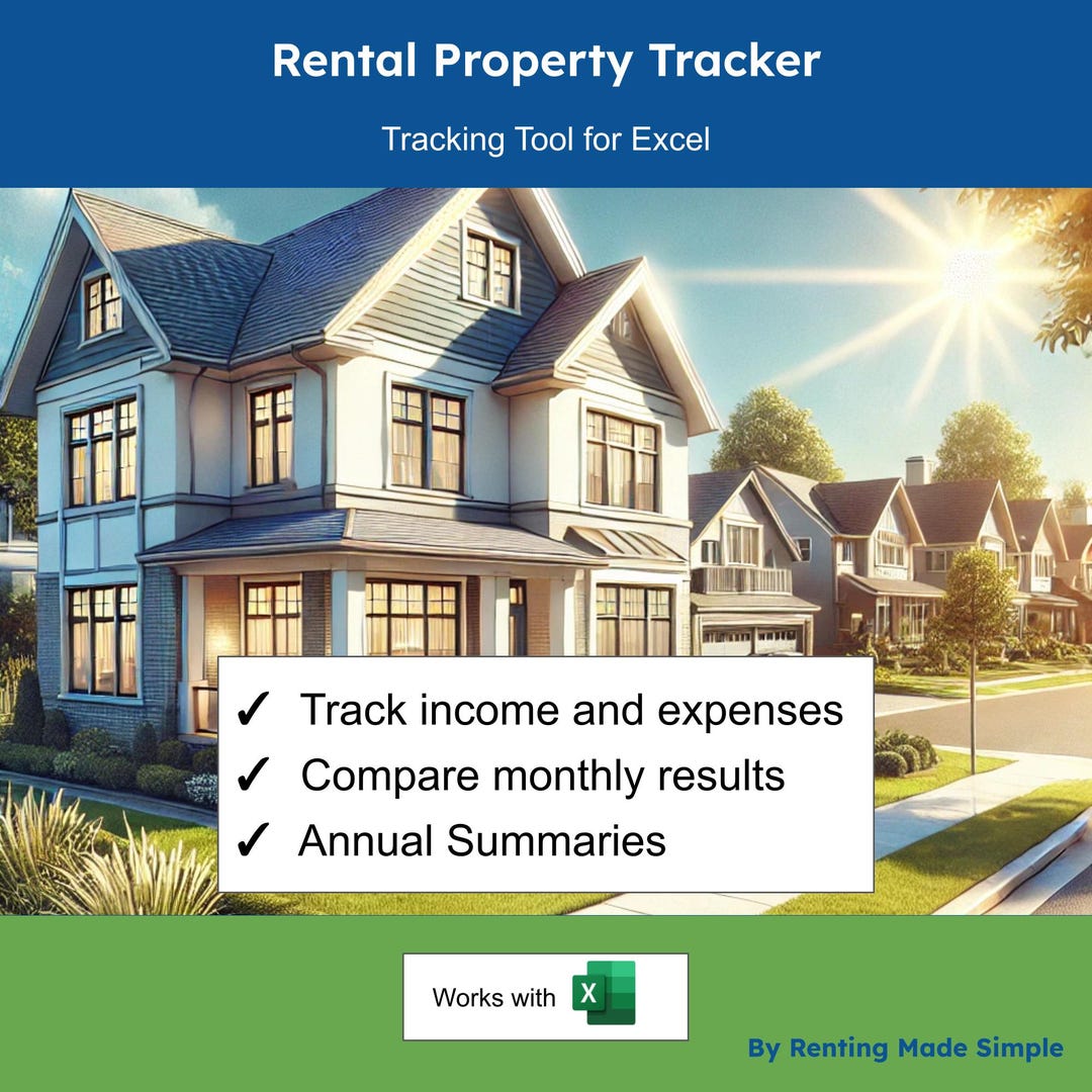Rental Property Income & Expense Tracker | Landlord Financial Organizer ...