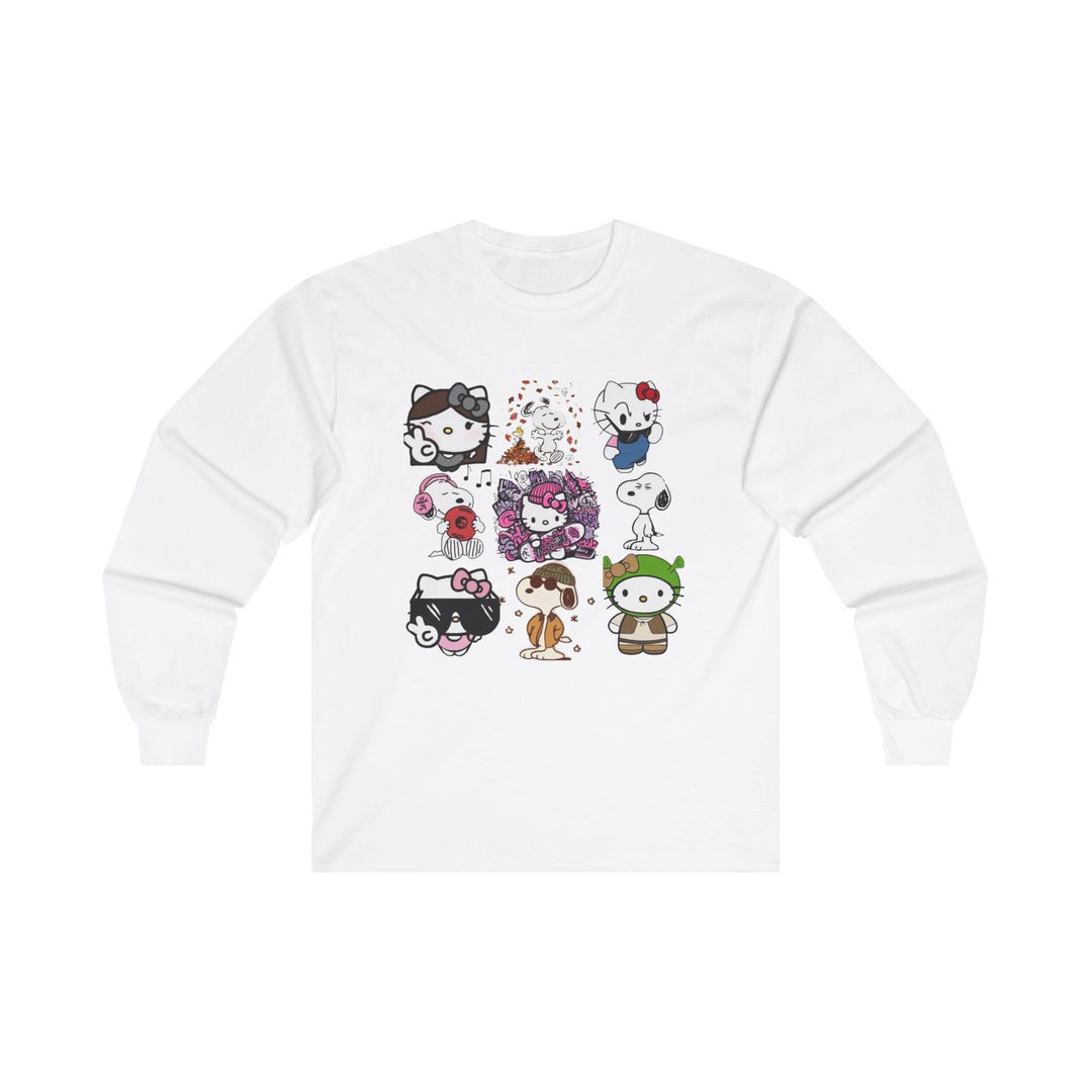 Comfy Snoopy Hello Kitty Sweater - Etsy