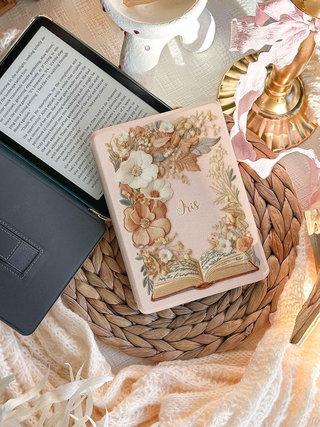 Embroidery Books Cover All New Kindle 11th Gen 2024 Case, Kindle Case ...