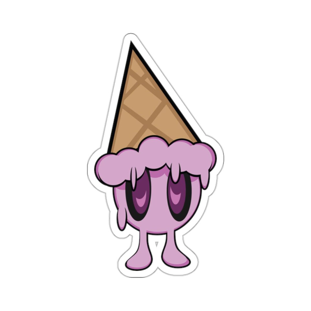 Sad Ice Cream pink Sticker Decal - Etsy