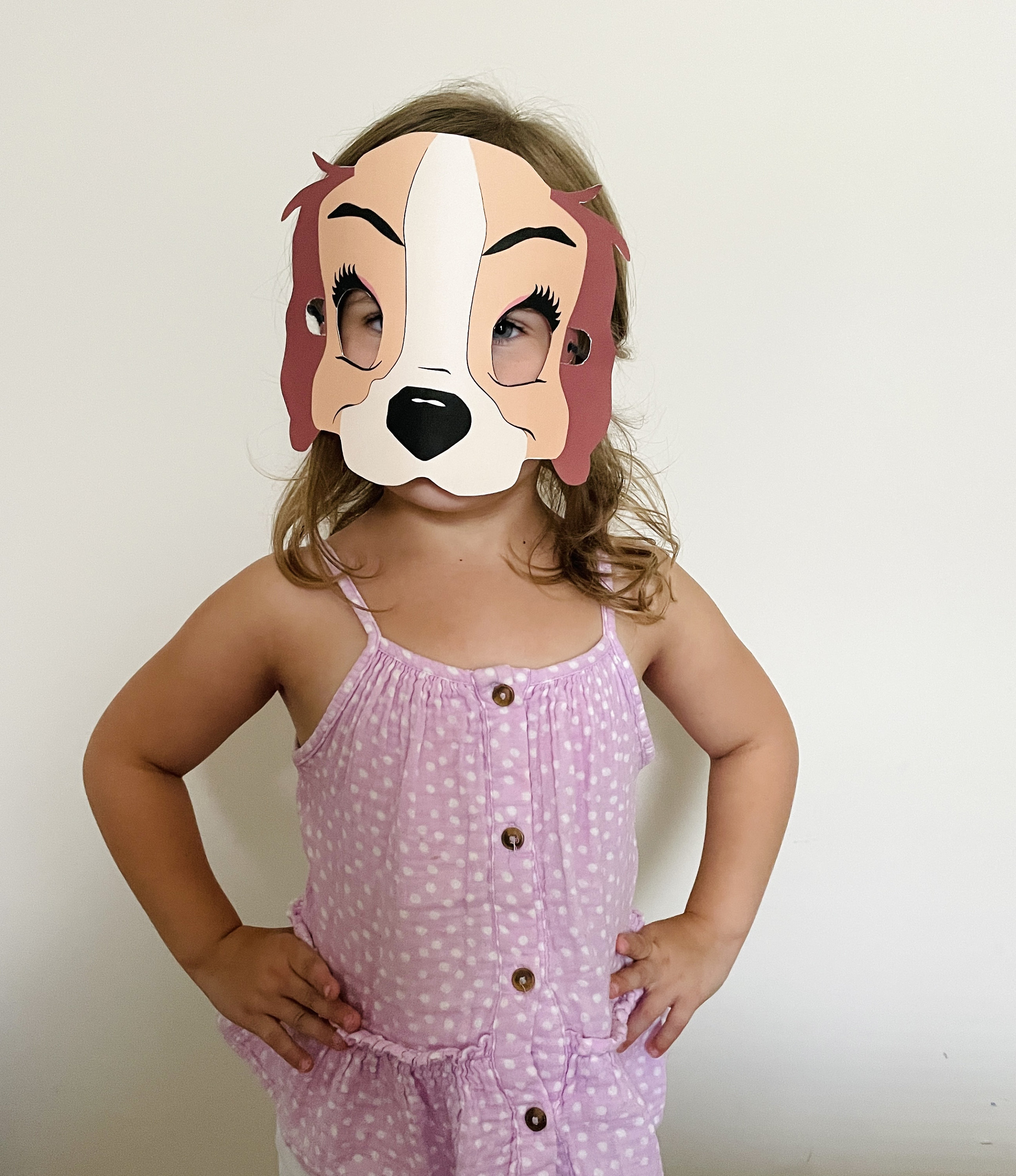 Printable Lady and the Tramp Inspired Masks, Costume Printable Mask ...