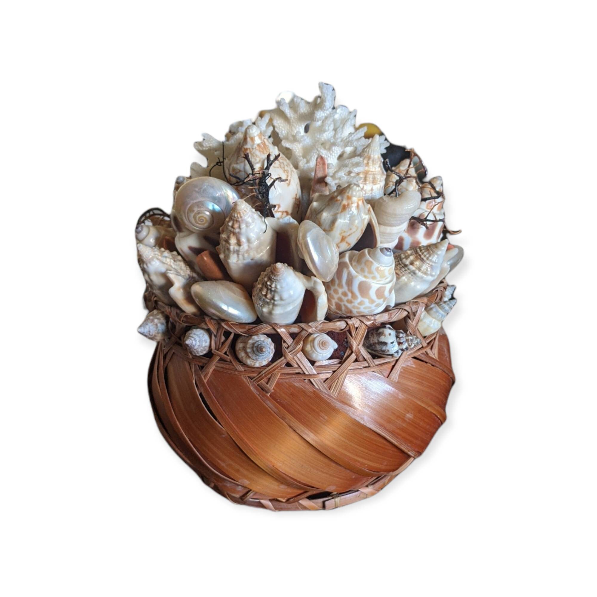 Shell Bouquet / Sculpture / Basket / Beach Home Decor / Southern ...