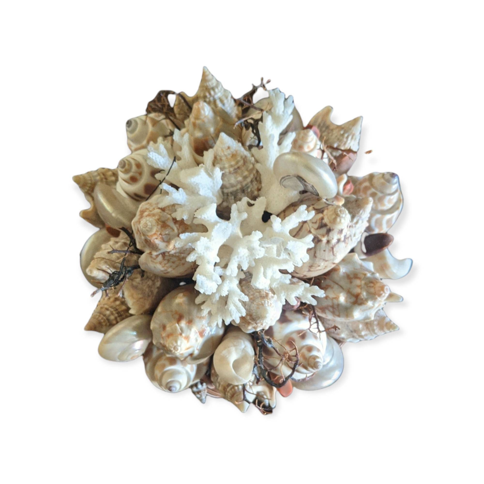 Shell Bouquet / Sculpture / Basket / Beach Home Decor / Southern ...