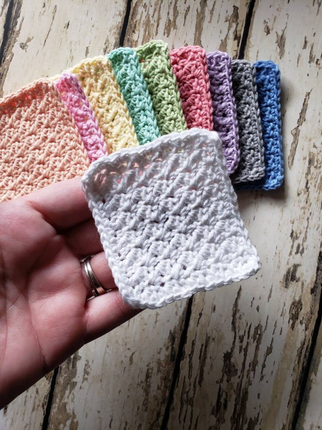 100% Cotton Mini Face Washcloth Makeup Remover Reusable Scrubbies - Etsy