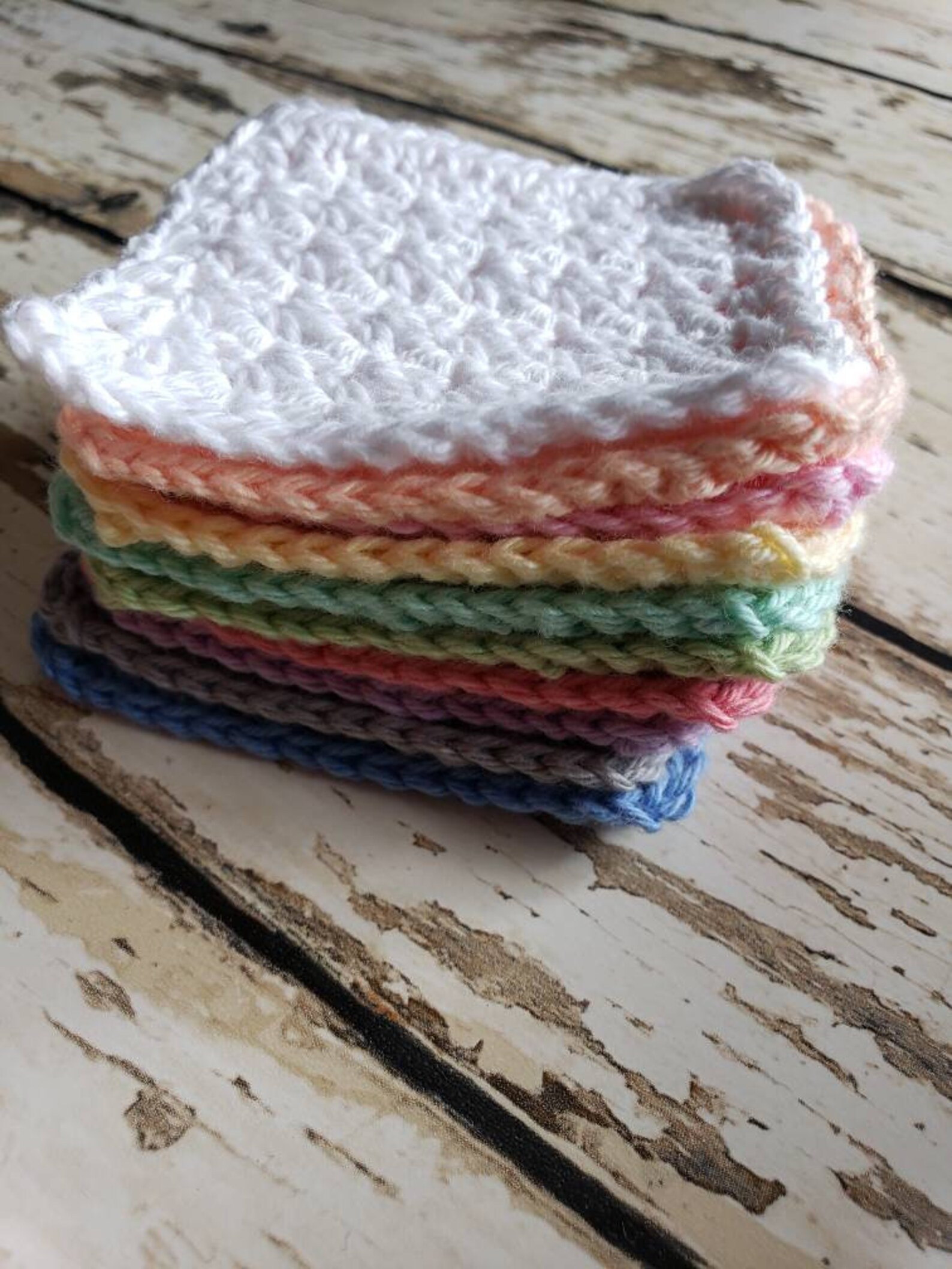 100% Cotton Mini Face Washcloth Makeup Remover Reusable Scrubbies - Etsy