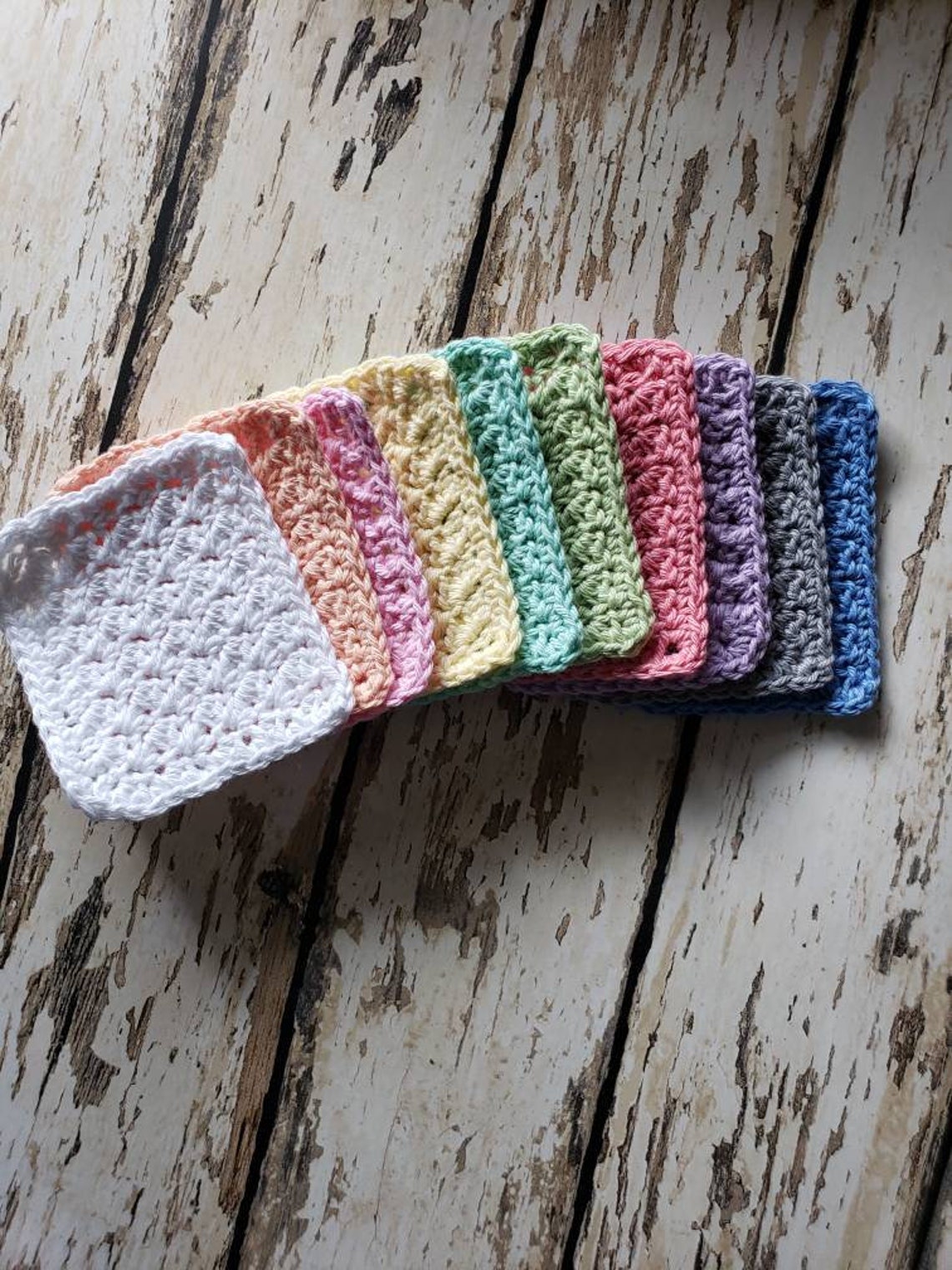 100% Cotton Mini Face Washcloth Makeup Remover Reusable Scrubbies - Etsy