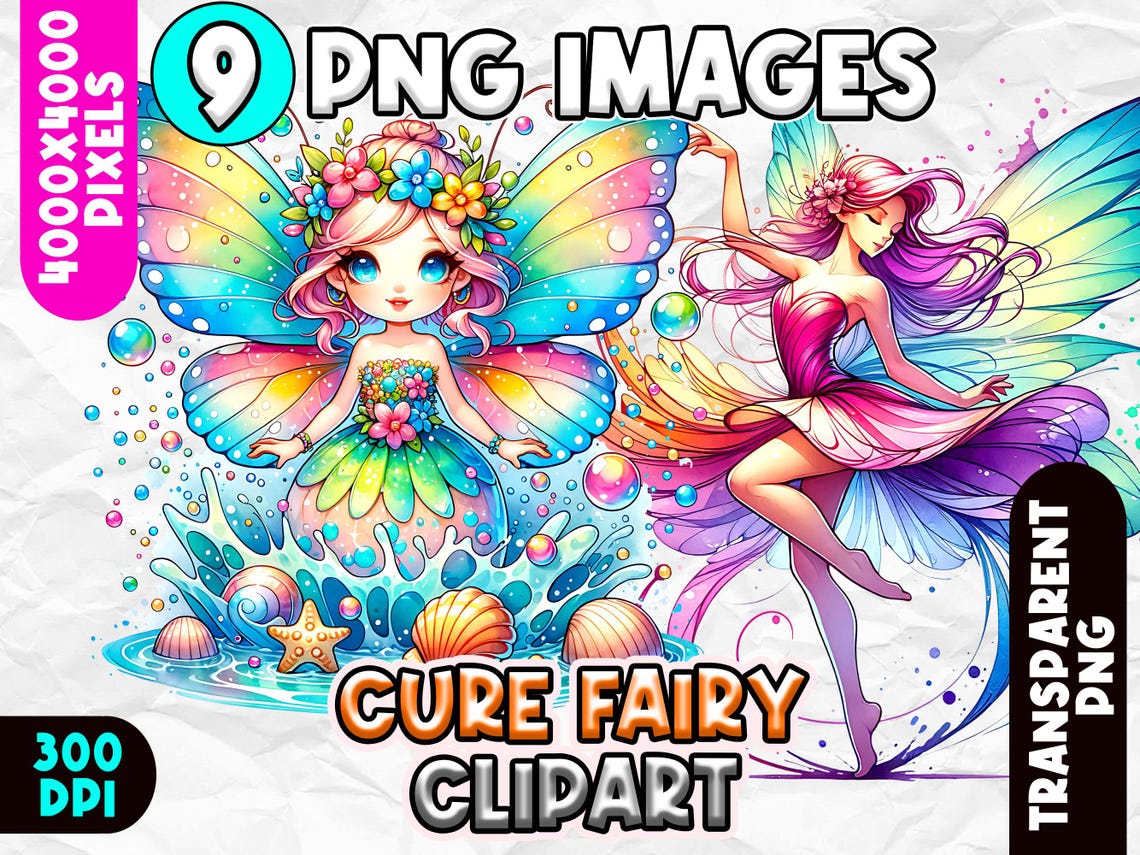 Fairy Clipart PNG, Magical Fairy Illustrations, Cute Fairy Graphics ...