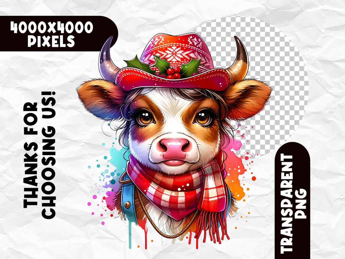 Christmas Cowgirl Clipart, Holiday Western Clipart, Cowgirl Clipart PNG ...