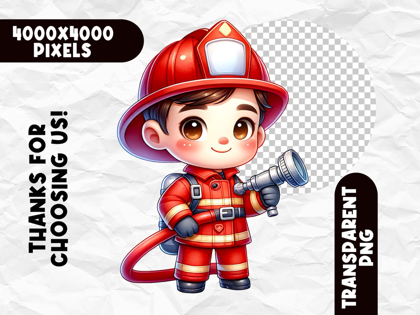 Firefighter Clipart PNG, Watercolor Firefighter Graphics, Fire Truck ...