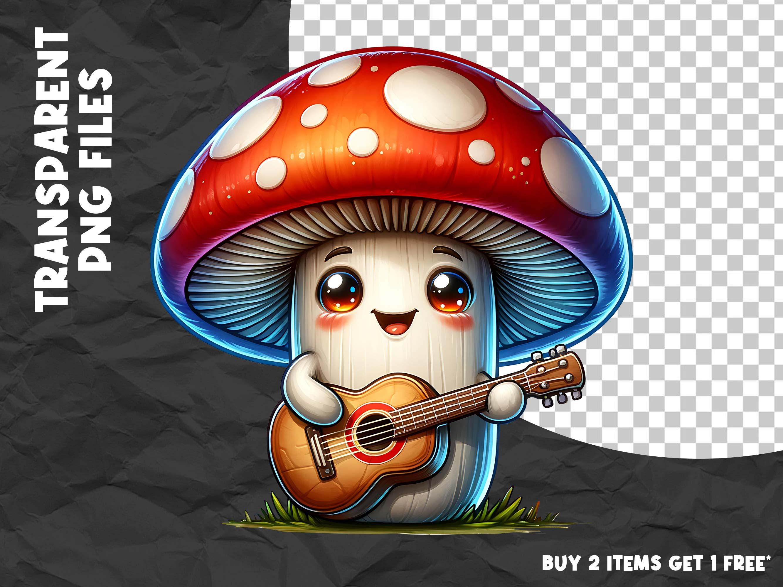 Cute Mushroom Clipart, Mushroom Art PNG, Mushroom Illustrations, Cute ...