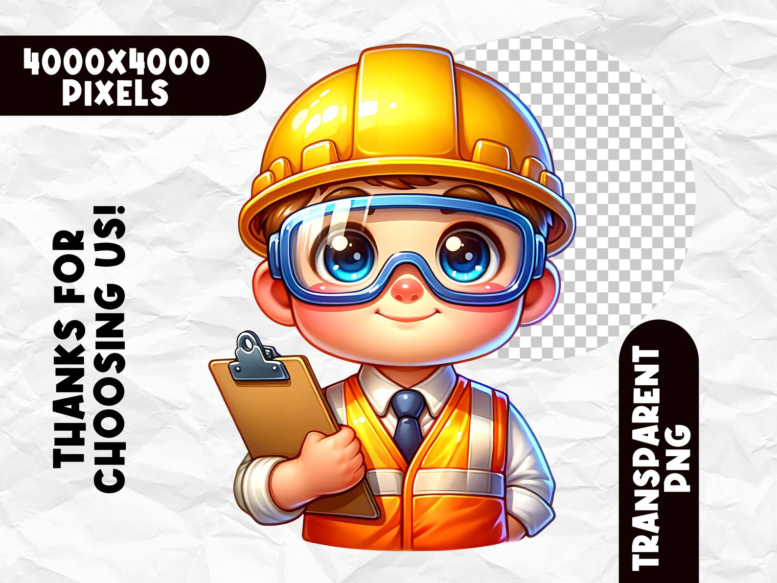 Construction Worker Clipart, Cute Builder PNG, Heavy Equipment Graphics ...