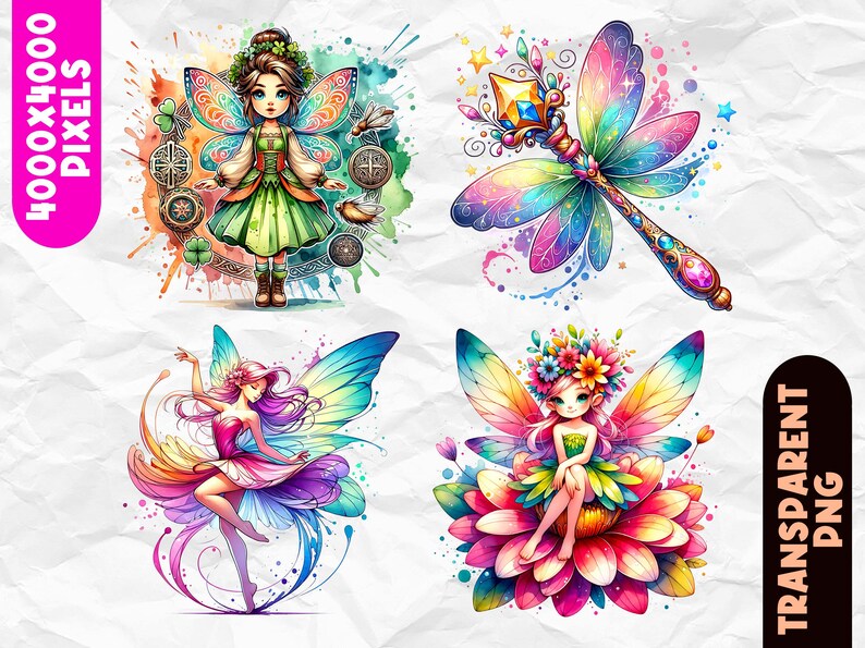 Fairy Clipart PNG, Magical Fairy Illustrations, Cute Fairy Graphics ...