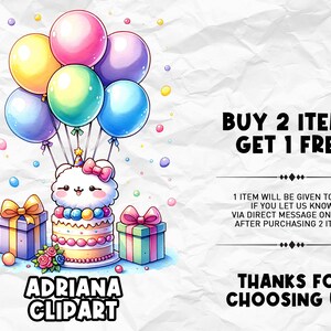 Birthday Cake Clipart, Birthday Party Graphics, PNG Cake Art, Colorful ...