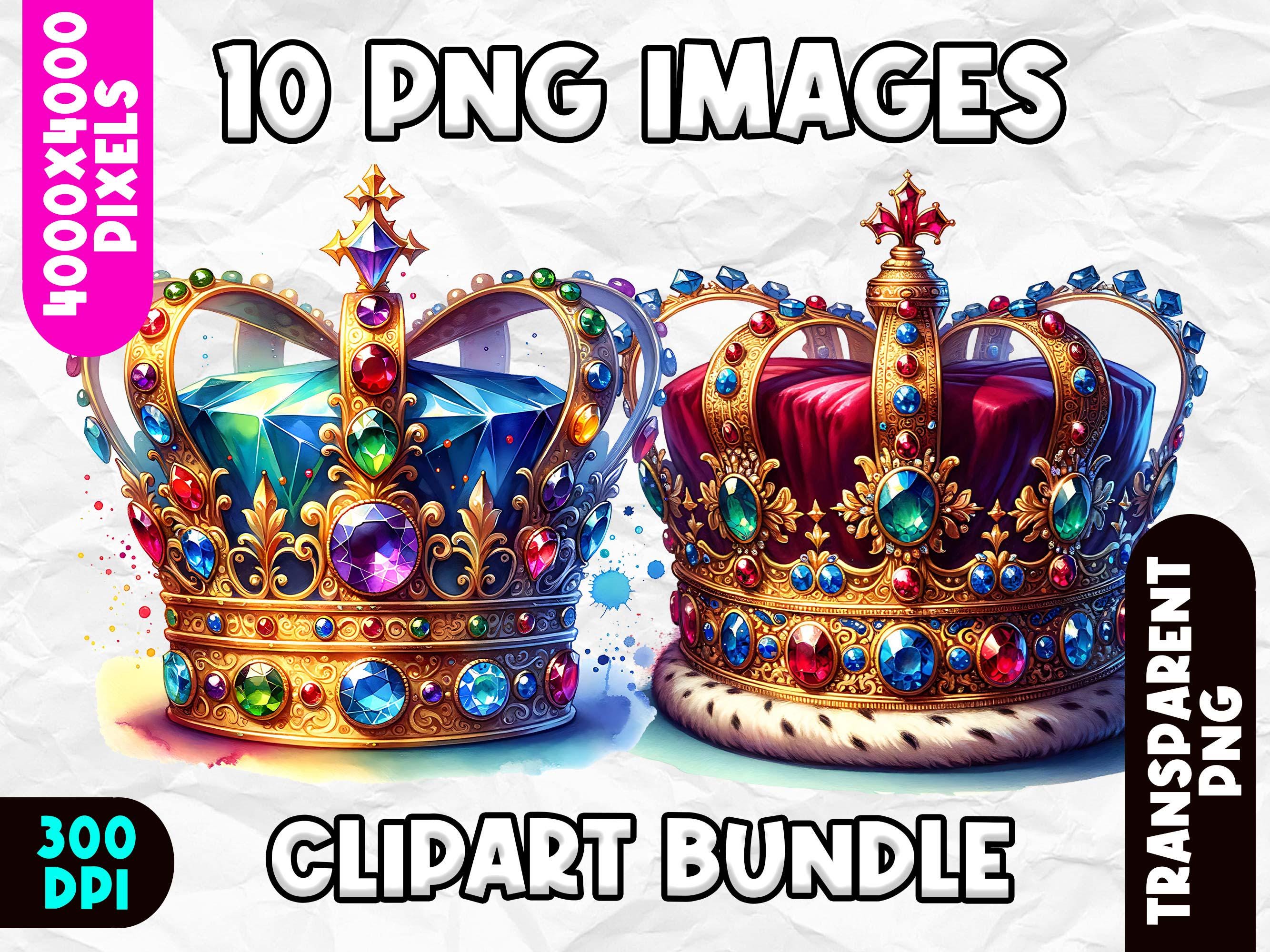 Crown Clipart, Cute Crown PNG, Crown Design, Kids Birthday Clipart ...