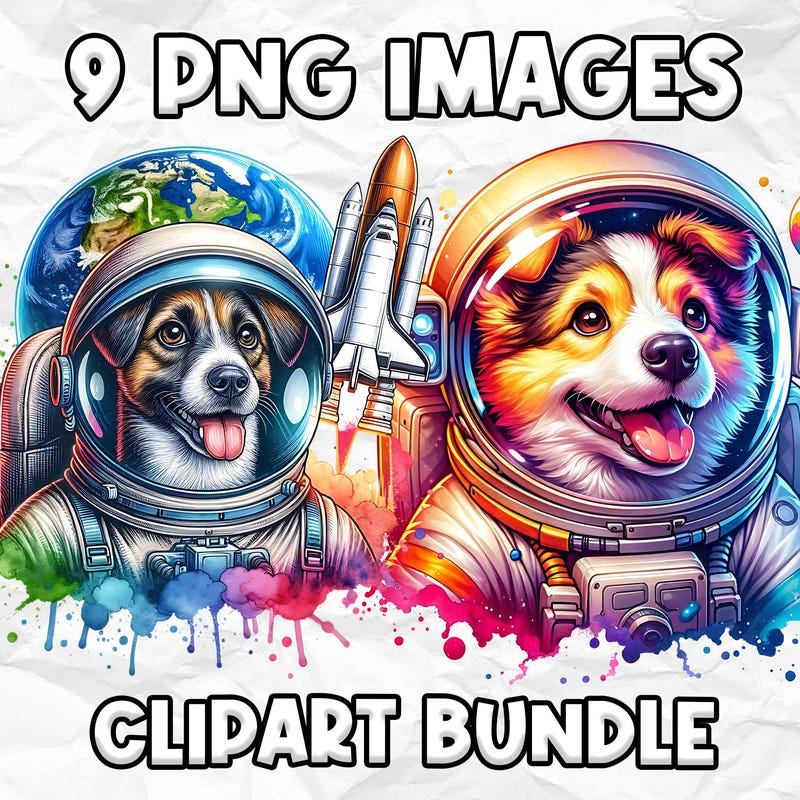 Space Dog Art - Etsy