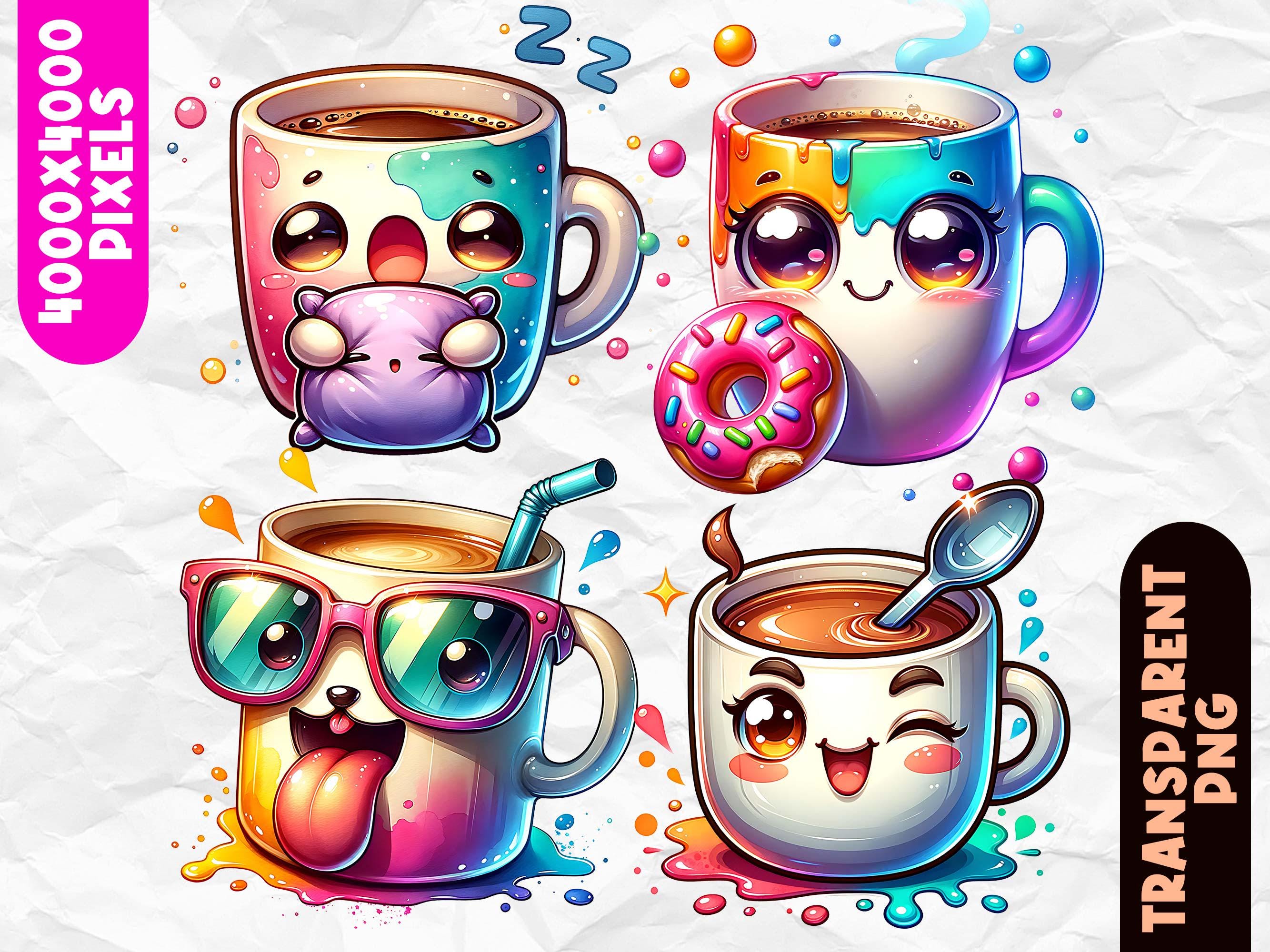 Coffee Mug Clipart, Cute Mug Designs, Printable Mug Clipart, PNG Coffee ...