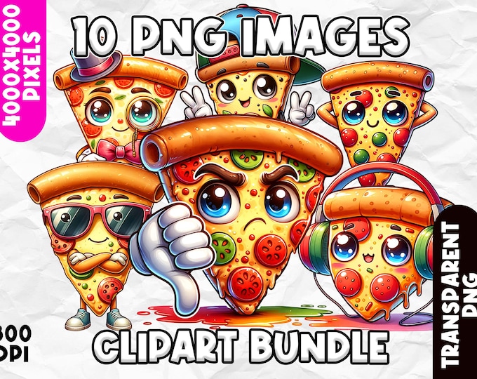 Kawaii pizza clipart, kawaii clipart, lindo clipart pizza, pizza party ...